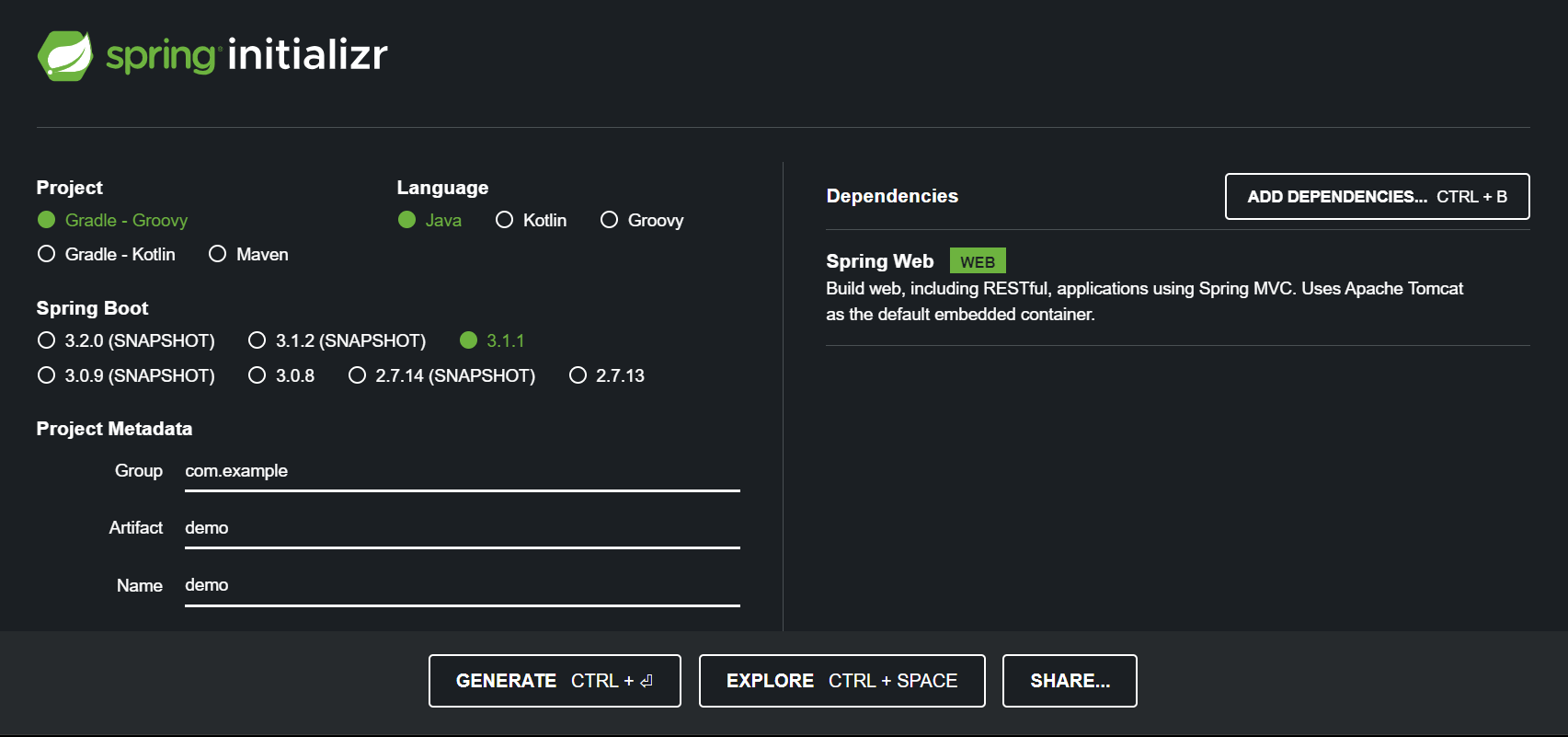 Creating Web Application Using Spring Boot Our Notes